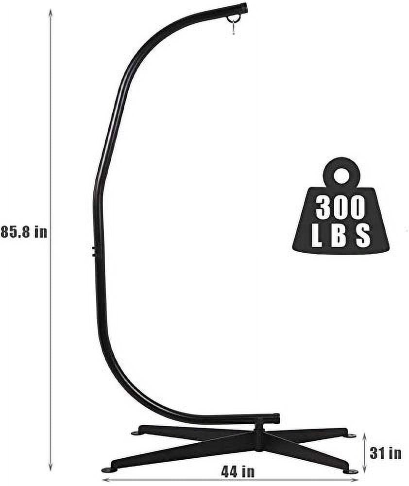 Heavy Duty Metal Hanging Hammock C-Stand for Chair, Porch Swing ...