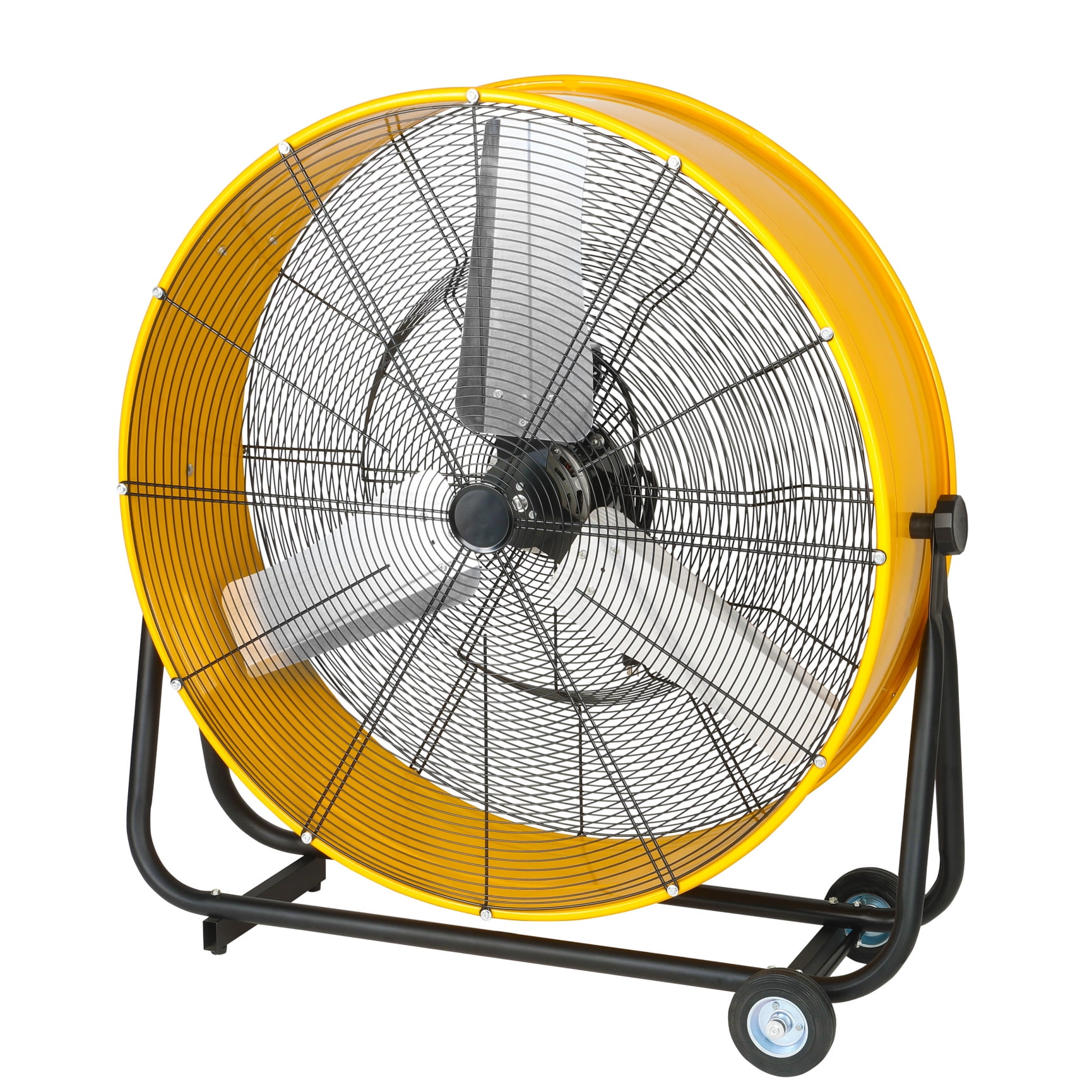 Heavy Duty Metal Industrial Drum Fan with Handle and Castors, Floor Fan ...