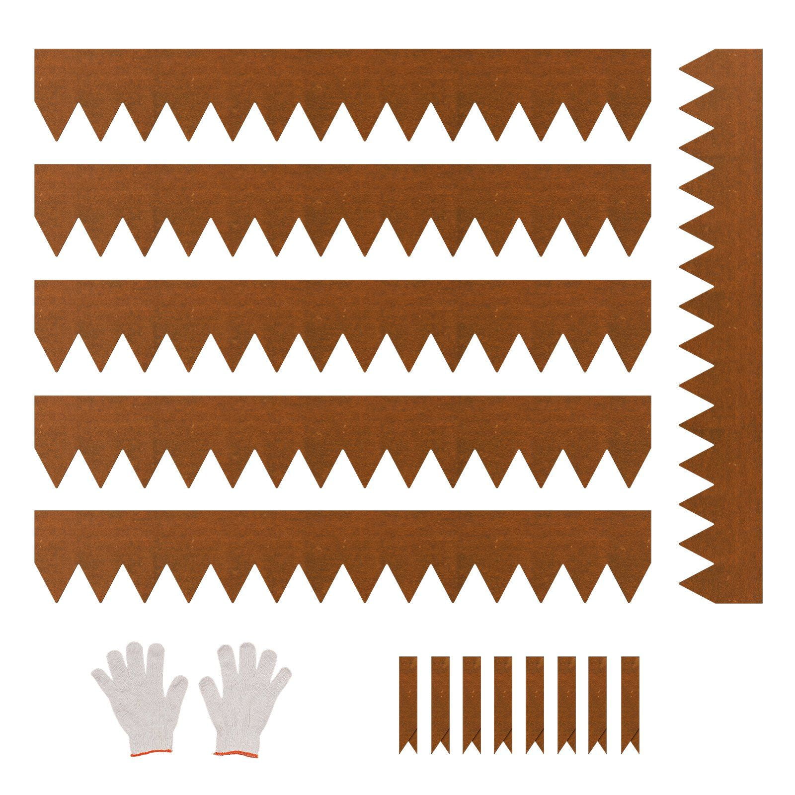 Heavy Duty Metal Landscape Edging,6-Pack 40x6 " Rust-Resistant Steel ...