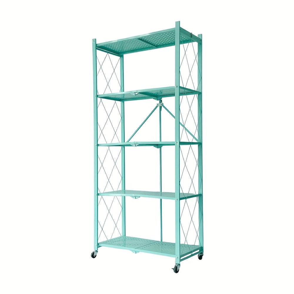 Heavy-Duty Metal Lockable Storage Shelf with Locking Wheels - Heavy ...