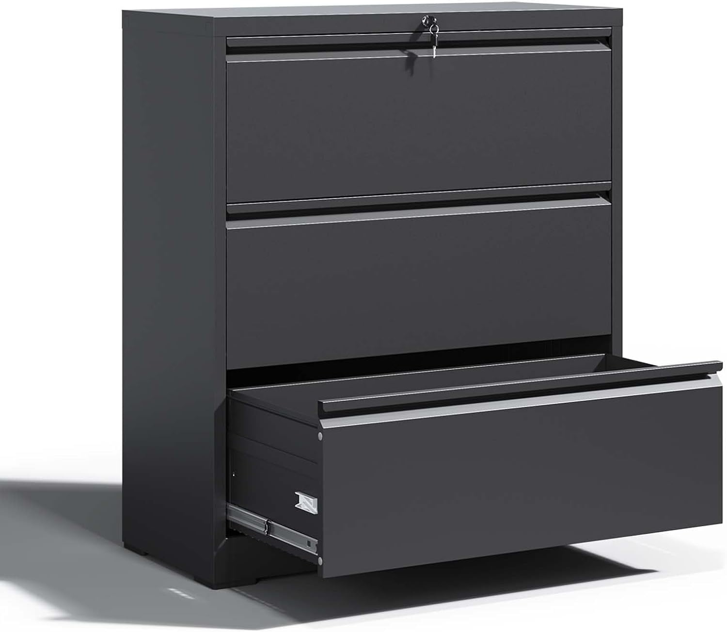 Heavy Duty Locking Metal File Cabinet for Home Office, Lateral Steel ...