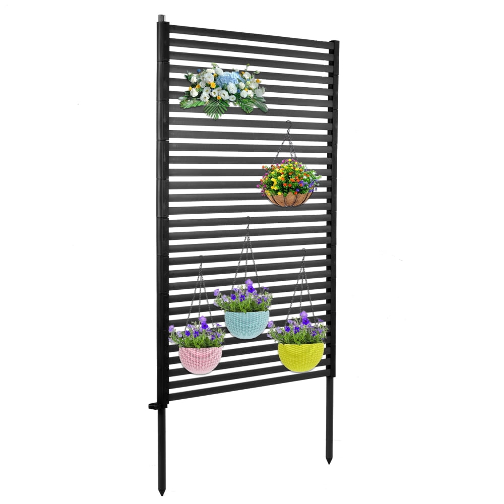 Heavy-Duty Metal Privacy Screens Outdoor - Decorative Windproof Fence ...