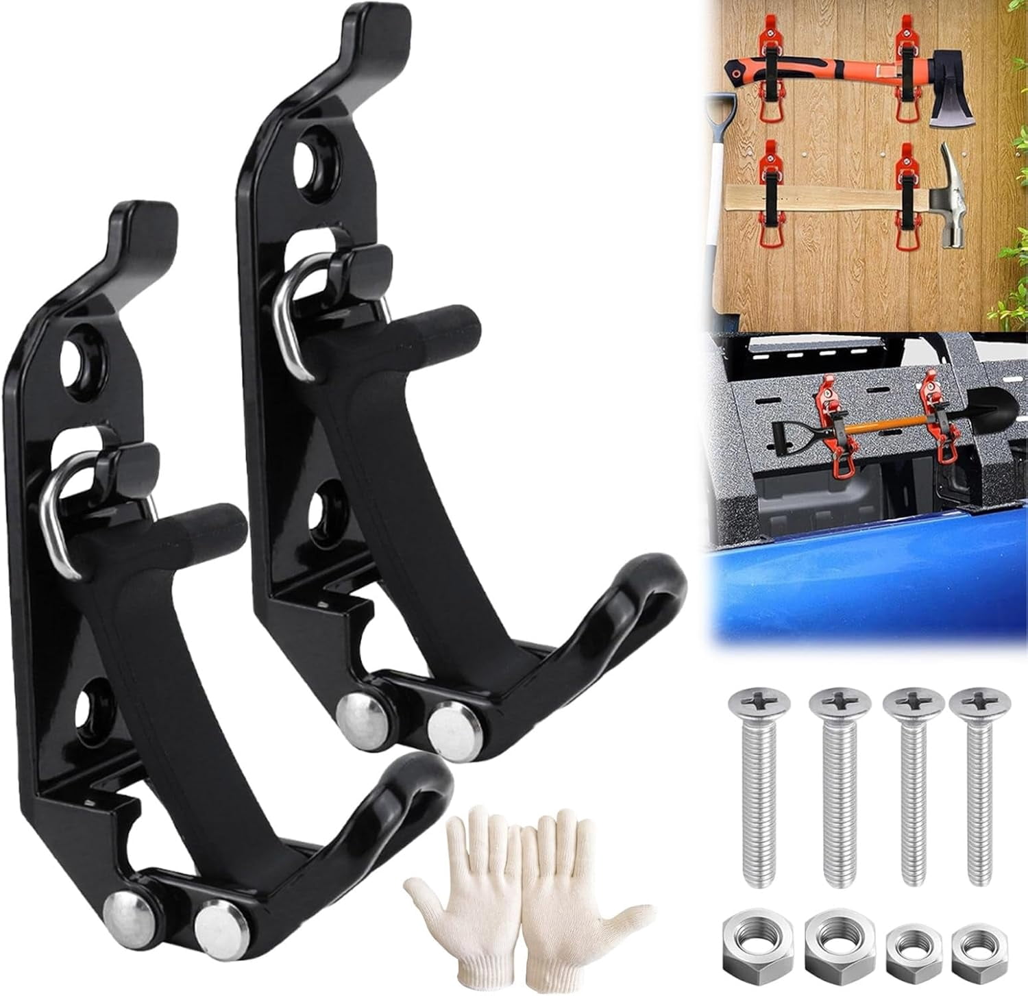 Heavy Duty Metal Rubber Shovel Mount Kit,Quick Release Axe Holder for ...