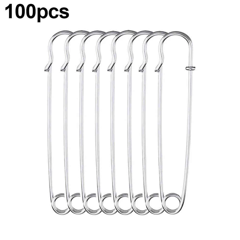 Heavy Duty Metal Safety Pins for Sewing and Quilting Pack of 100 Easy ...