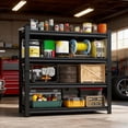 Heavy Duty Metal Shelving Unit, 4-Tier Garage Shelving, Scratch ...
