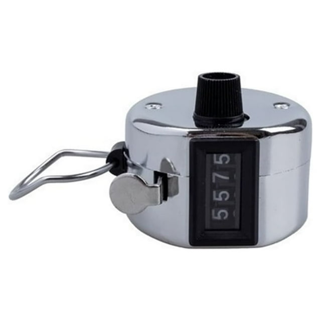 Heavy Duty Metallic 4-Digit Number Clicker Hand Held Tally Counter ...