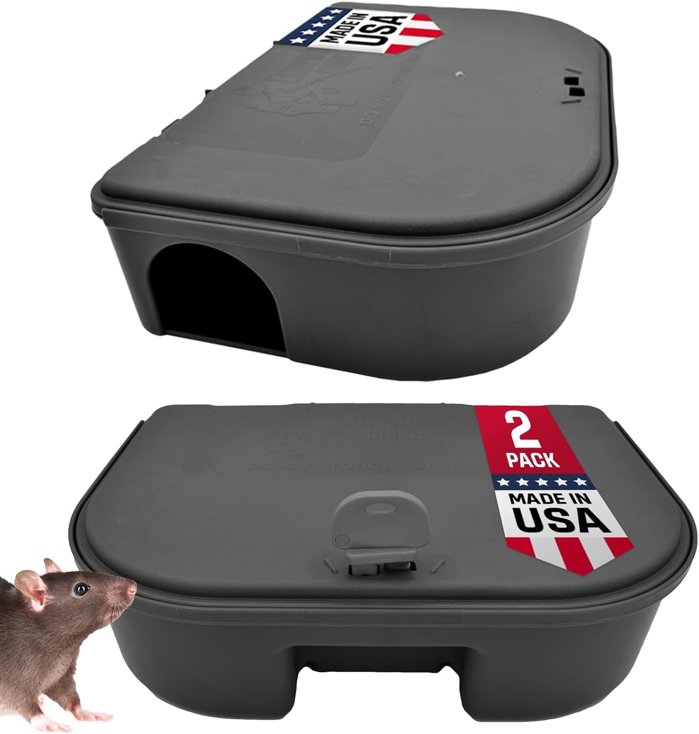 Heavy-Duty Mice Bait Station Kit - Compact Low-Profile Design for ...
