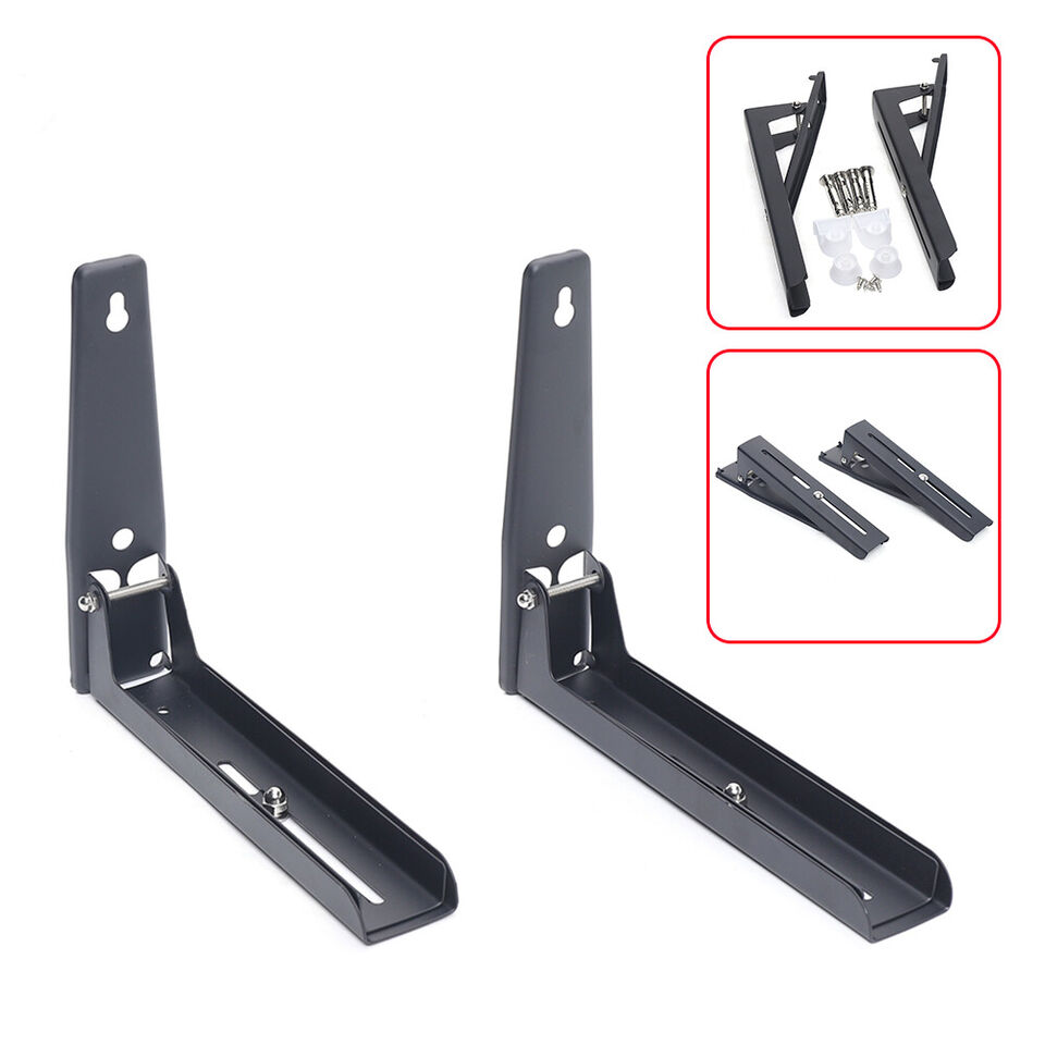 Heavy Duty Microwave Bracket Wall Mounted Adjustable Oven Steel Shelf ...