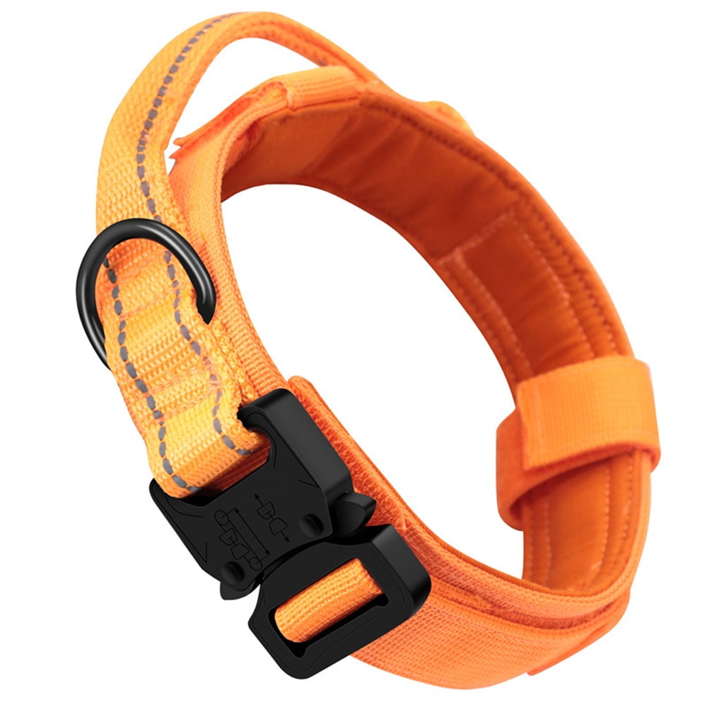 Heavy Duty Military Style Collar Dog Collar with Control Handle Quick ...