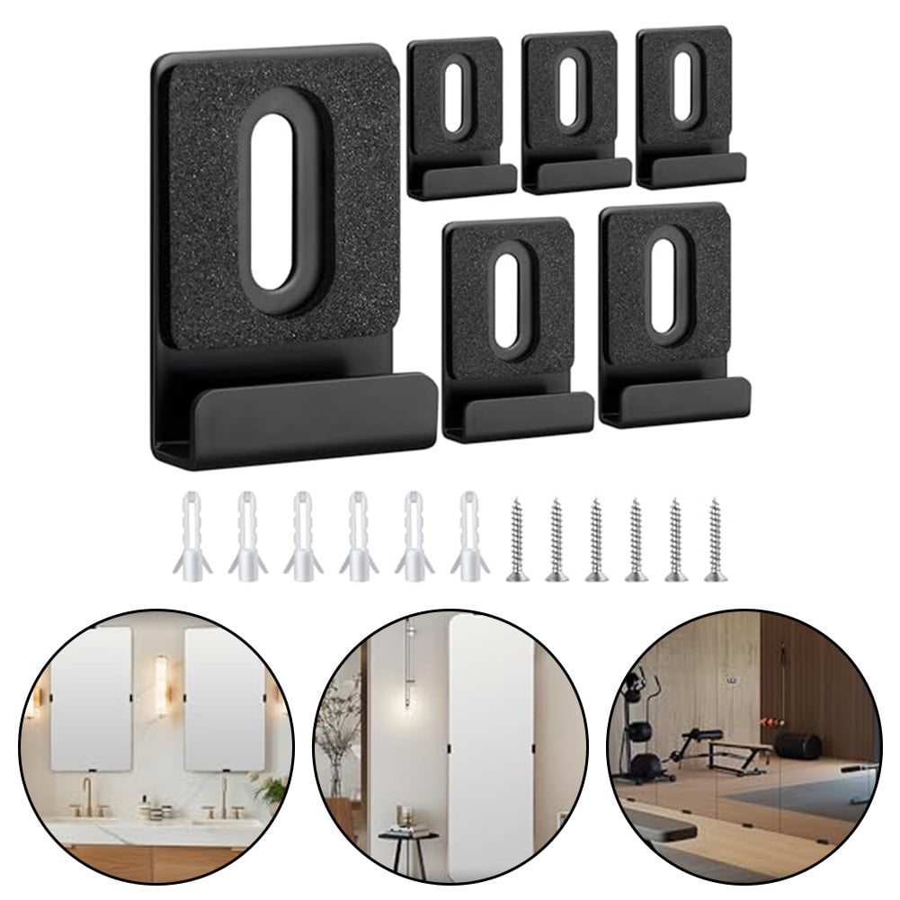 Heavy Duty Mirror Clip Brackets 6 Pack Wall Mounted Mirror Mounting ...