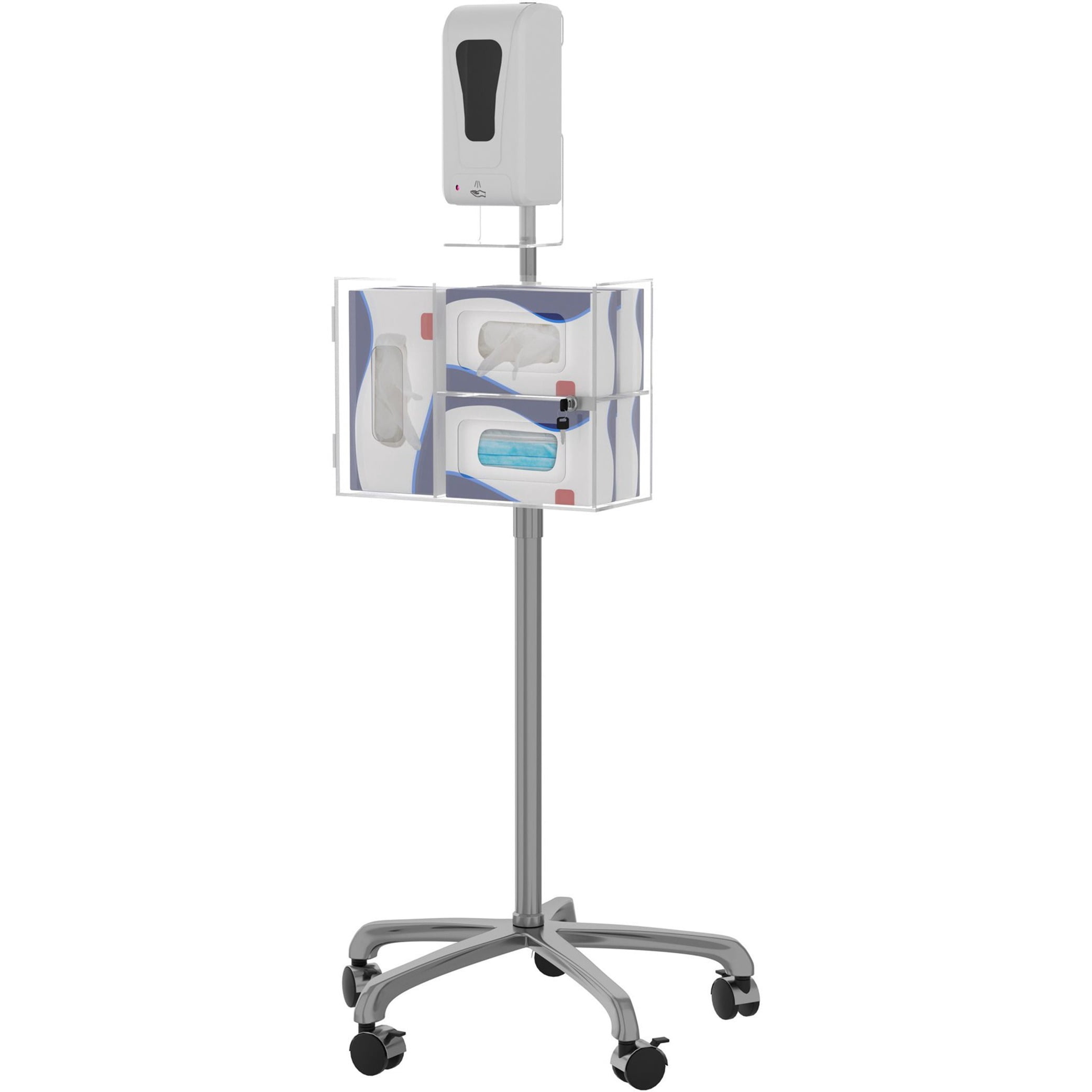 CTA Digital Heavy-Duty Mobile Sanitizing Station with Automatic Soap ...