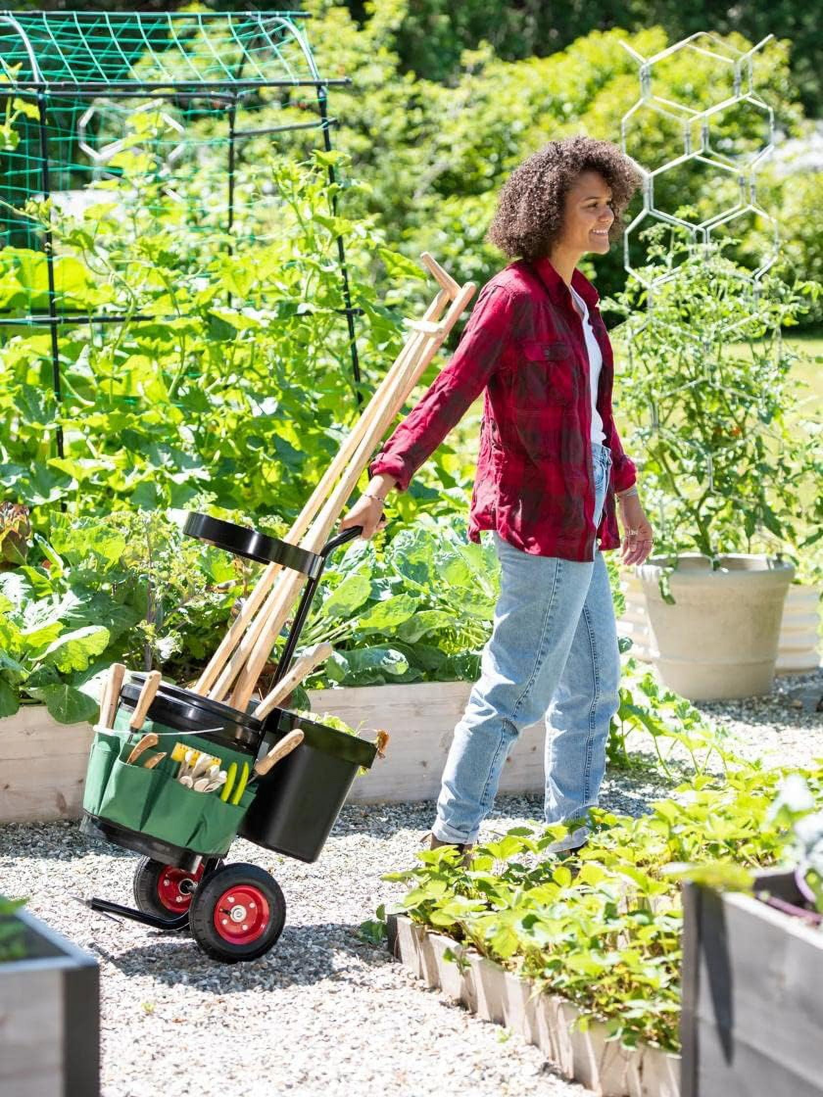 Heavy Duty Mobile Tool Storage Caddy | All in One Easy-Roll Garden ...