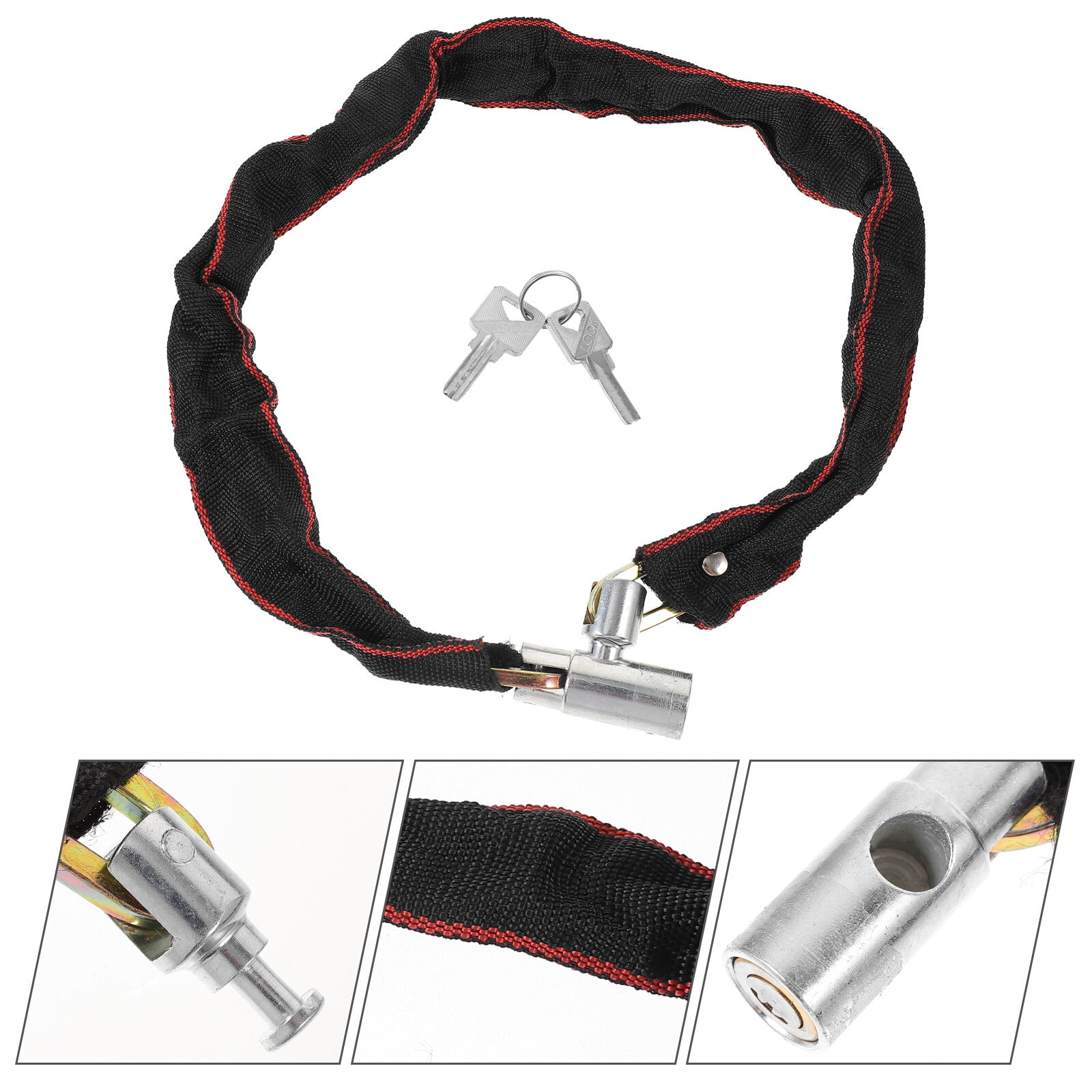 Toyandona Bike Lock Lightweight Black Stainless Steel Cable Easy ...