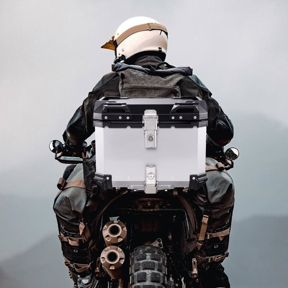 Heavy-Duty Motorcycle Trunk, 45L Waterproof Tail Box with Mounting for ...