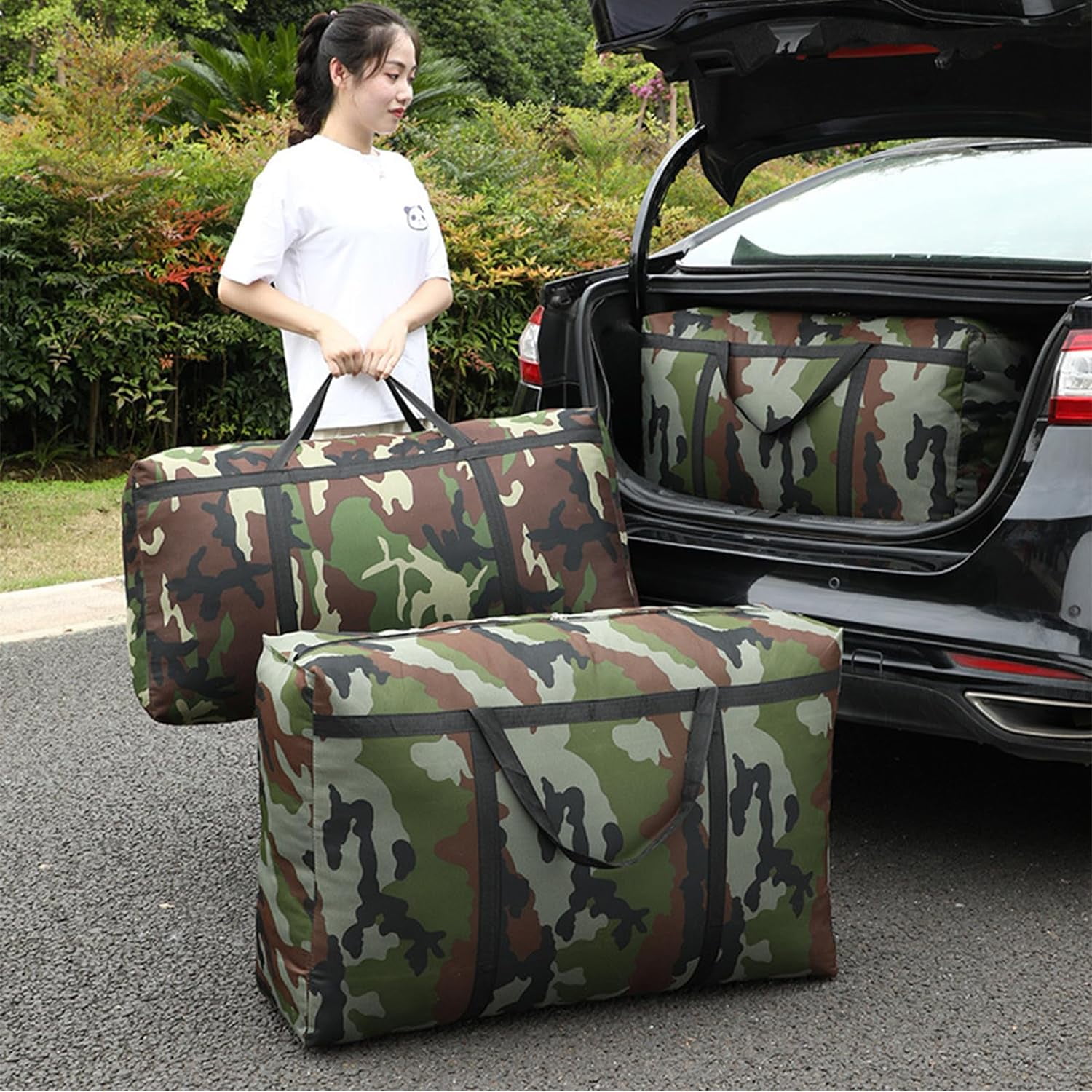 Heavy Duty Moving Bags, Camouflage Extra Large Storage Totes Waterproof ...