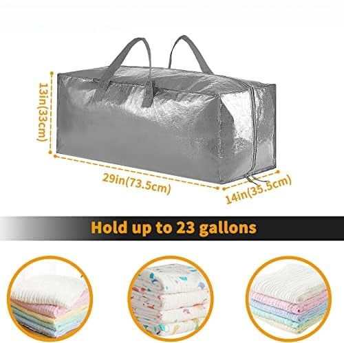 Heavy Duty Moving Bags, Extra Large Storage Totes W/Backpack Straps ...