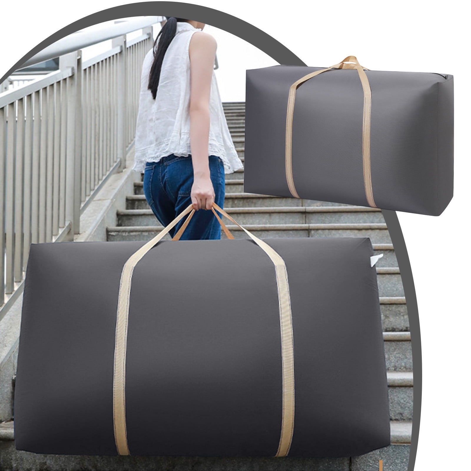 Heavy Duty Moving Bags, Extra Large Storage Totes W/Backpack Straps ...