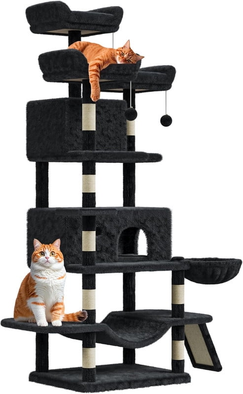 Heavy Duty Multi-Level Cat Tree for Large Indoor Cats (20 Lbs+), Cat ...