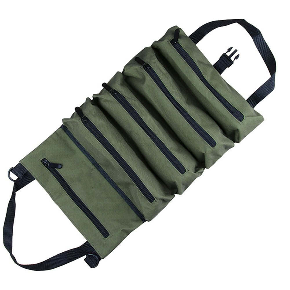 Heavy Duty Multi-Purpose Canvas Roll Up Tool Bag With Hanging Loop ...
