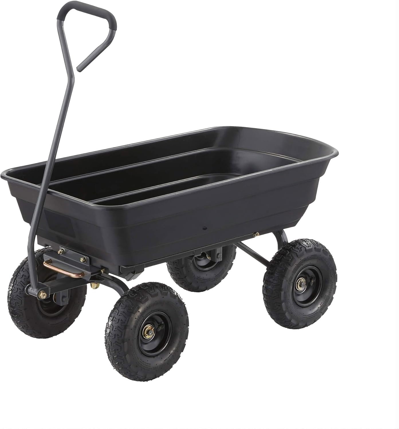 Heavy Duty Multi-Purpose Dump Garden Cart with Pneumatic Tires, 4 Cubic ...