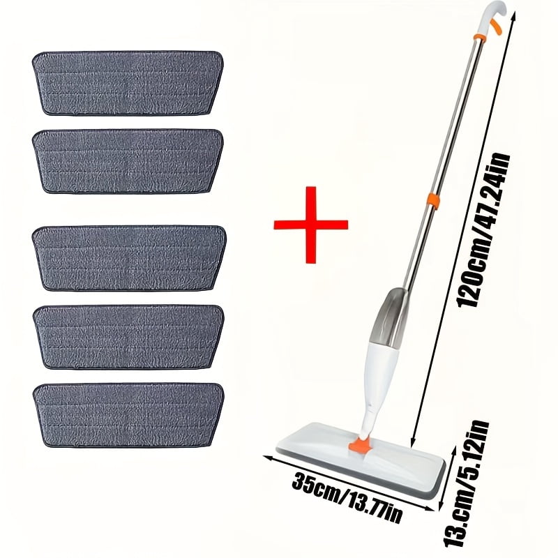 Heavy-Duty Multifunctional Microfiber Spray Mop with Reusable Wet/Dry ...