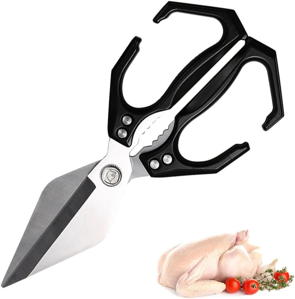 Heavy-Duty Multifunctional Stainless Steel Kitchen Shears - Ergonomic ...