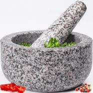HealthSmart 8" Deep Dish Granite Mortar and Pestle. - Walmart.com