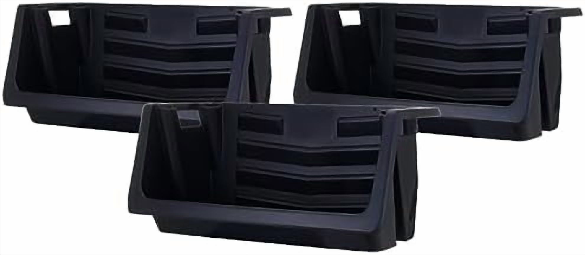 Heavy Duty Nesting Stack Bins, Pack of 3, Extra-Large Handles, Wide ...