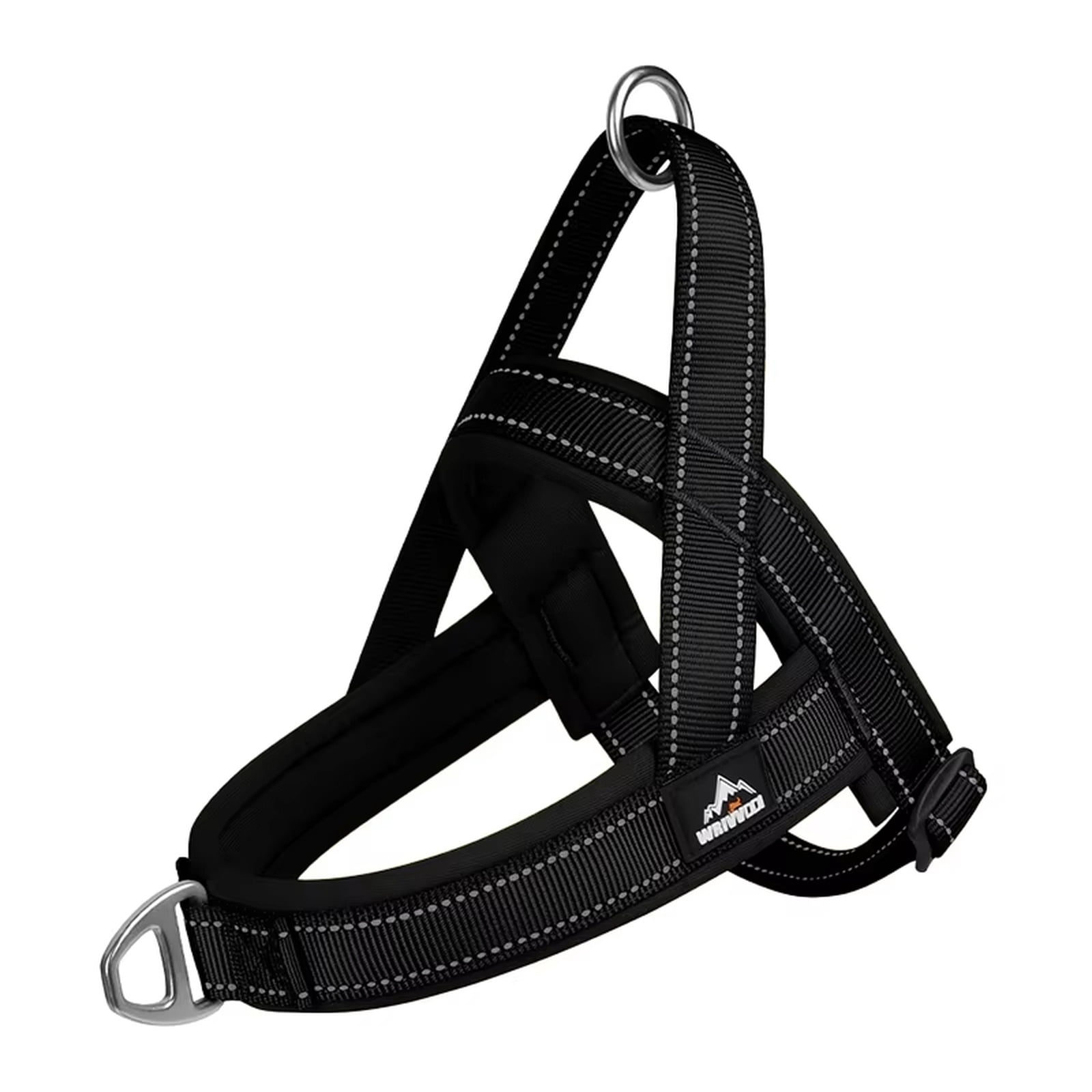Heavy-Duty No-Escape Dog Harness, Brown Padded Triangular Vest Design ...