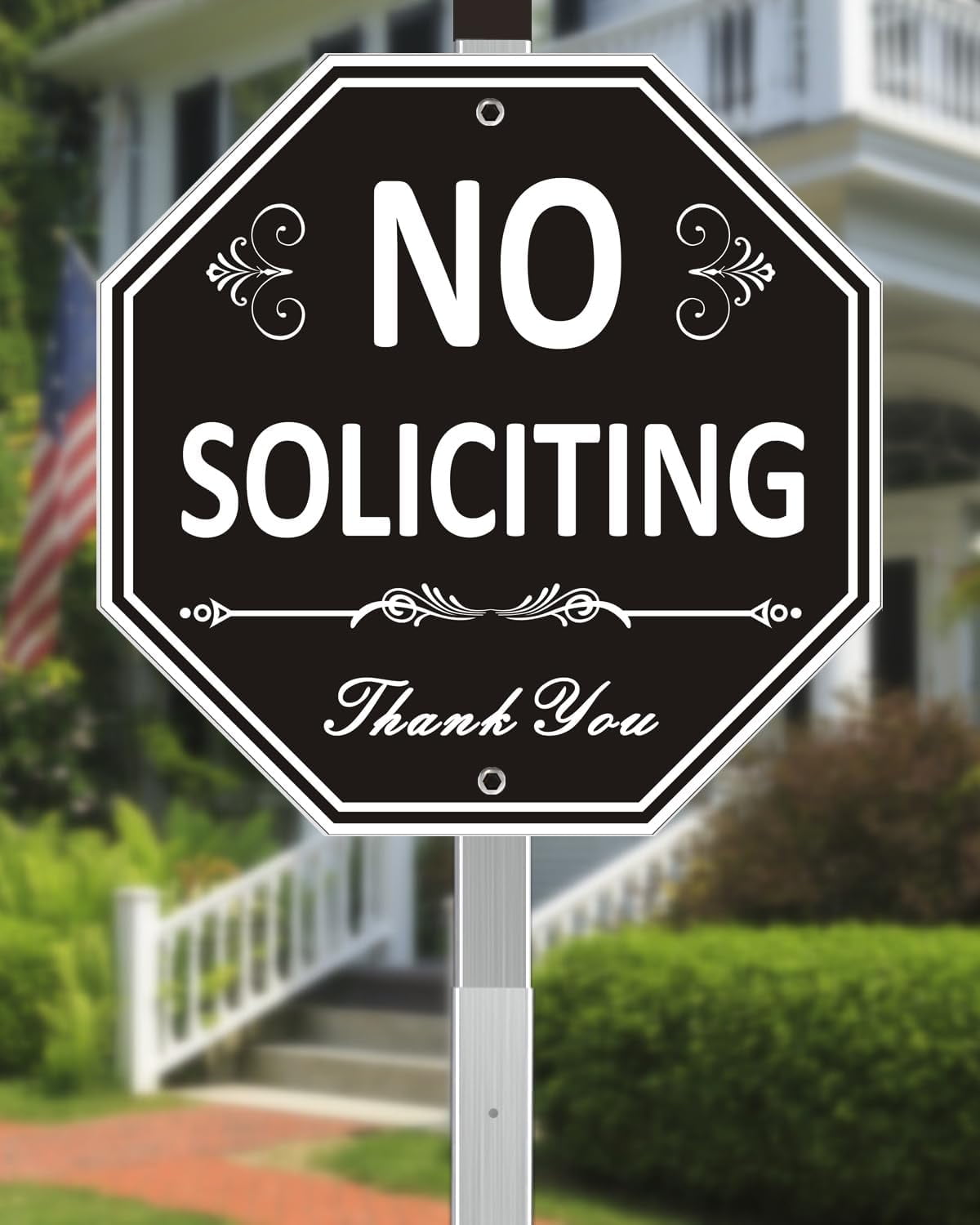 Heavy Duty No Soliciting Sign for House - All Metal Construction No ...