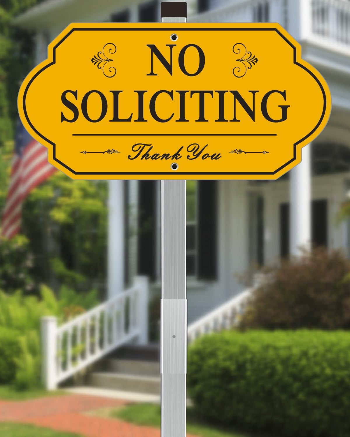 Heavy Duty No Soliciting Sign for House - All Metal Construction No ...