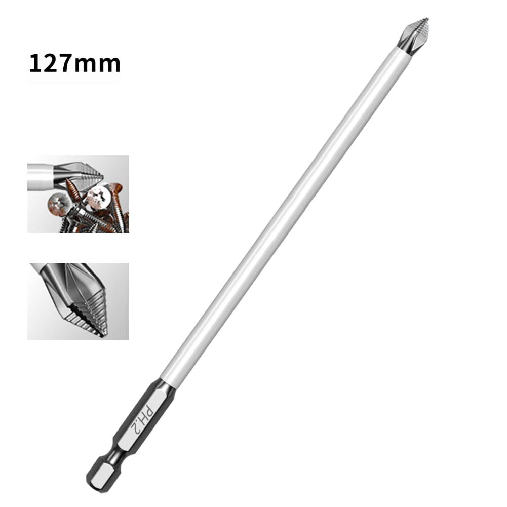 Heavy Duty Non Slip Magnetic PH2 Cross Screwdriver Bits with Hex Shank ...