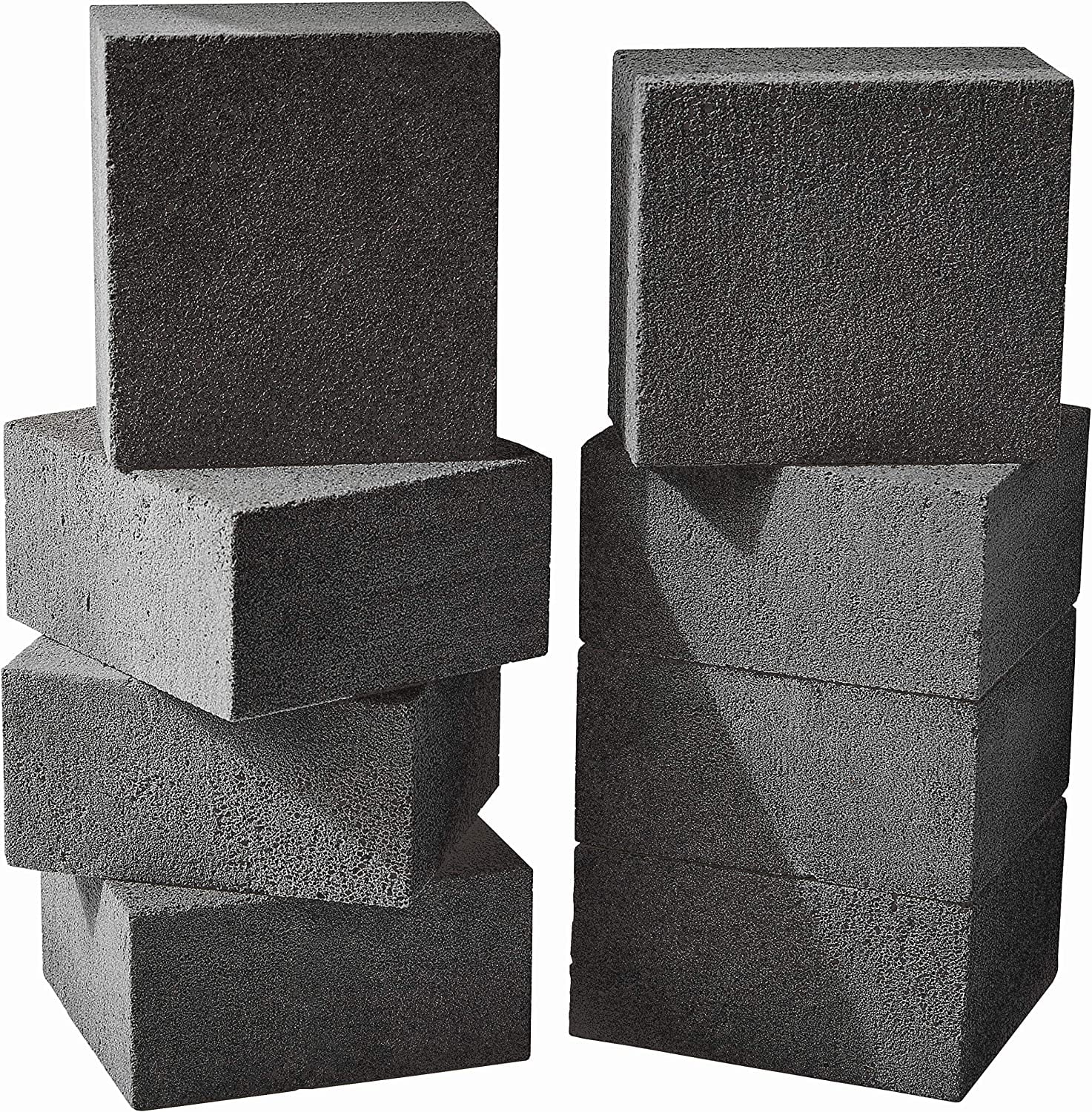 Heavy Duty, Non-Toxic Black Grill Brick Cleaner 8 Pack Reusable ...