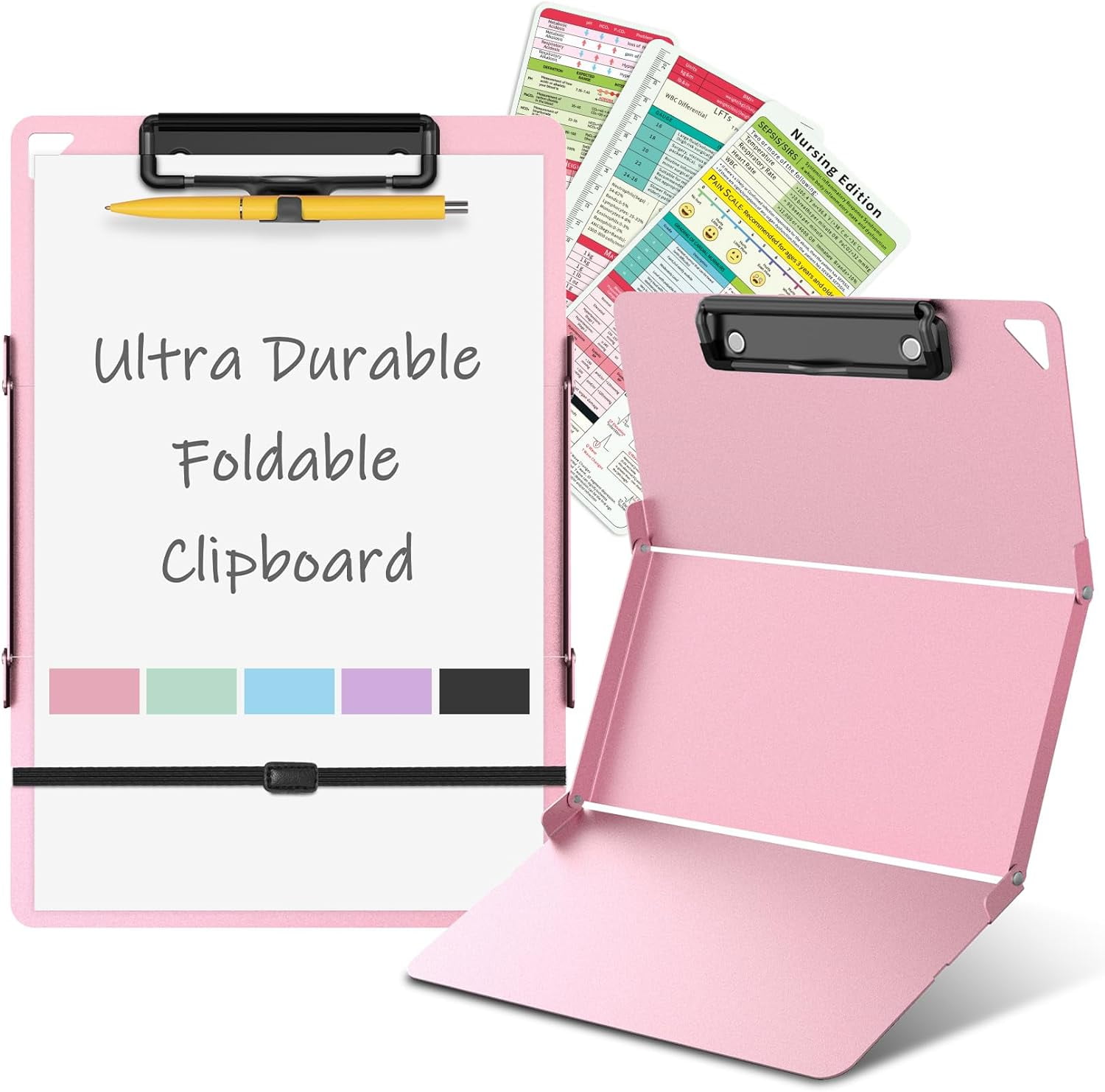 Heavy Duty Nursing Foldable Clipboard, 3 Layers Aluminum Folding ...