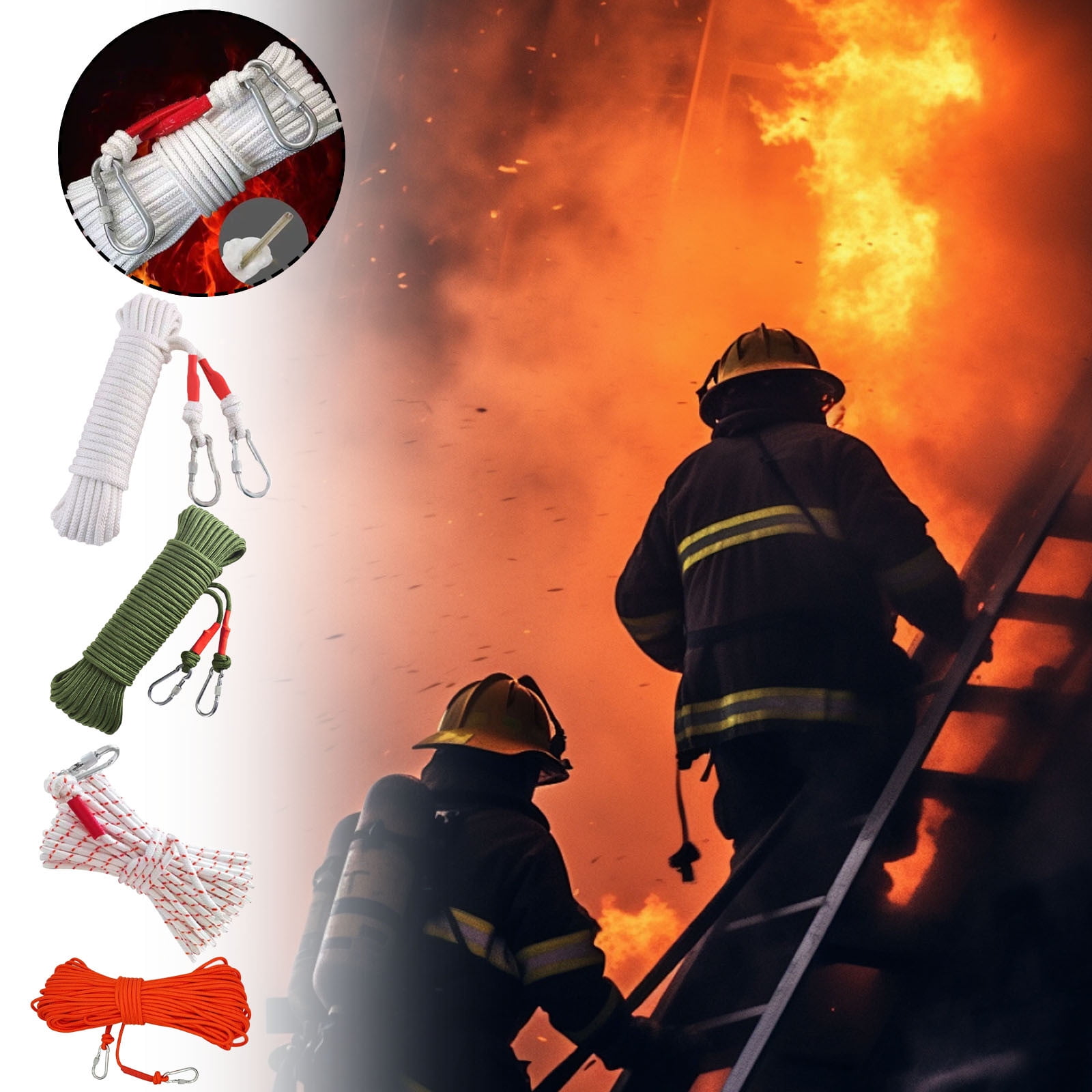 Heavy Duty Nylon Fire Safety Emergency Escape Rope with High Visibility ...