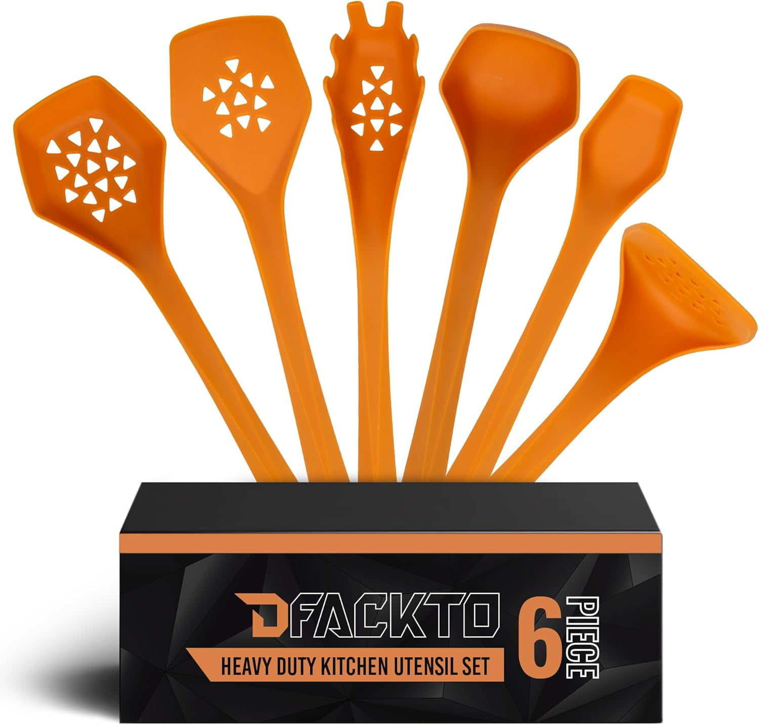 Heavy Duty Nylon Kitchen Utensils Set – 6-Piece High Heat Resistant ...