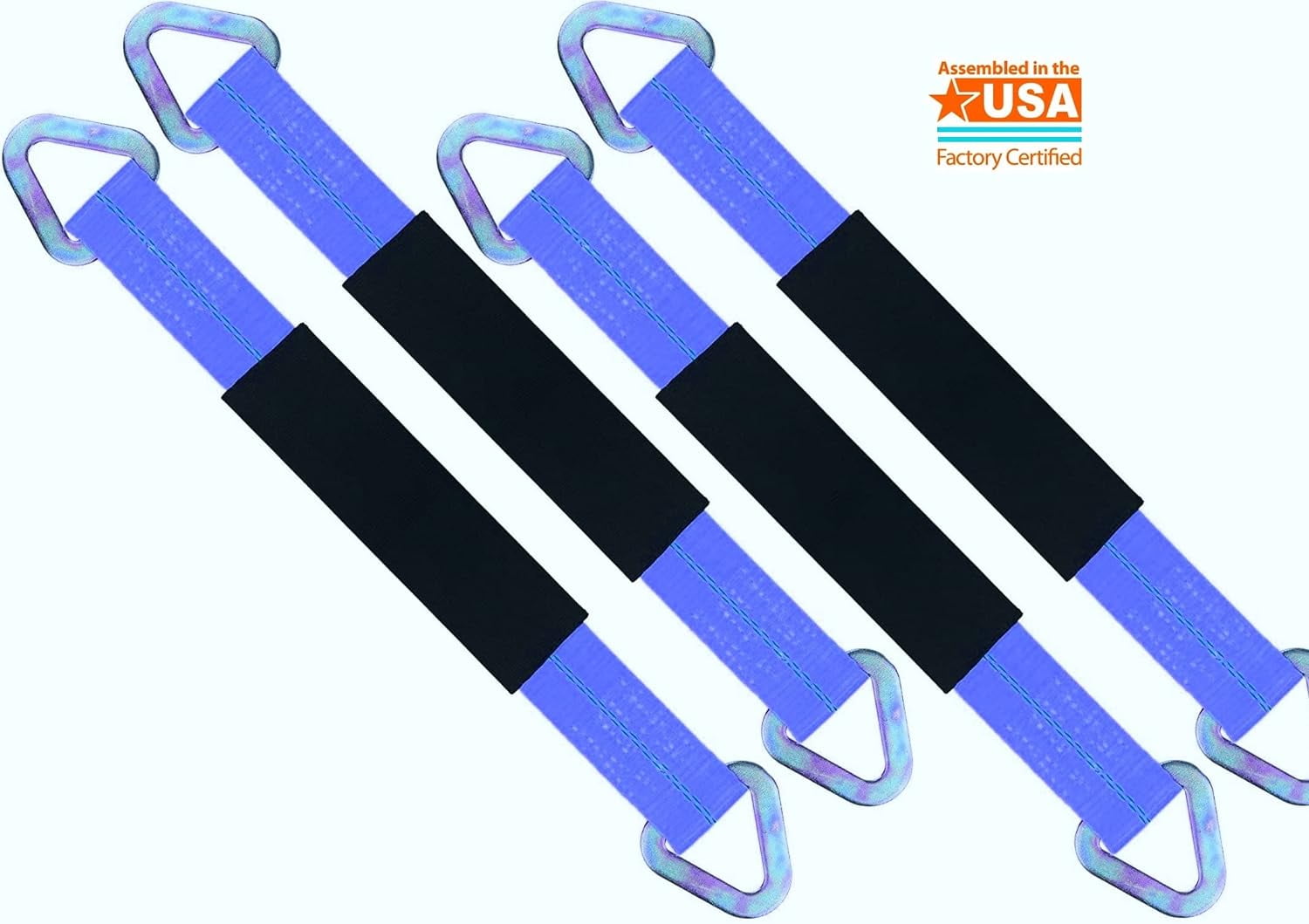 Heavy Duty Off-Road Axle Straps w/D Ring - Car Auto Hauler Tow Truck ...