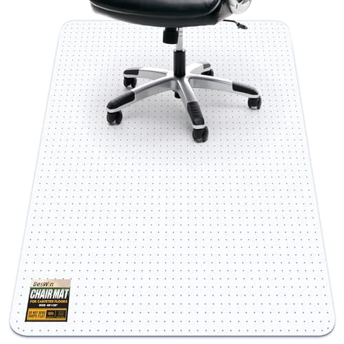 Heavy Duty Office Chair Mat for Carpeted Floors, 32x48 Inch Hard ...