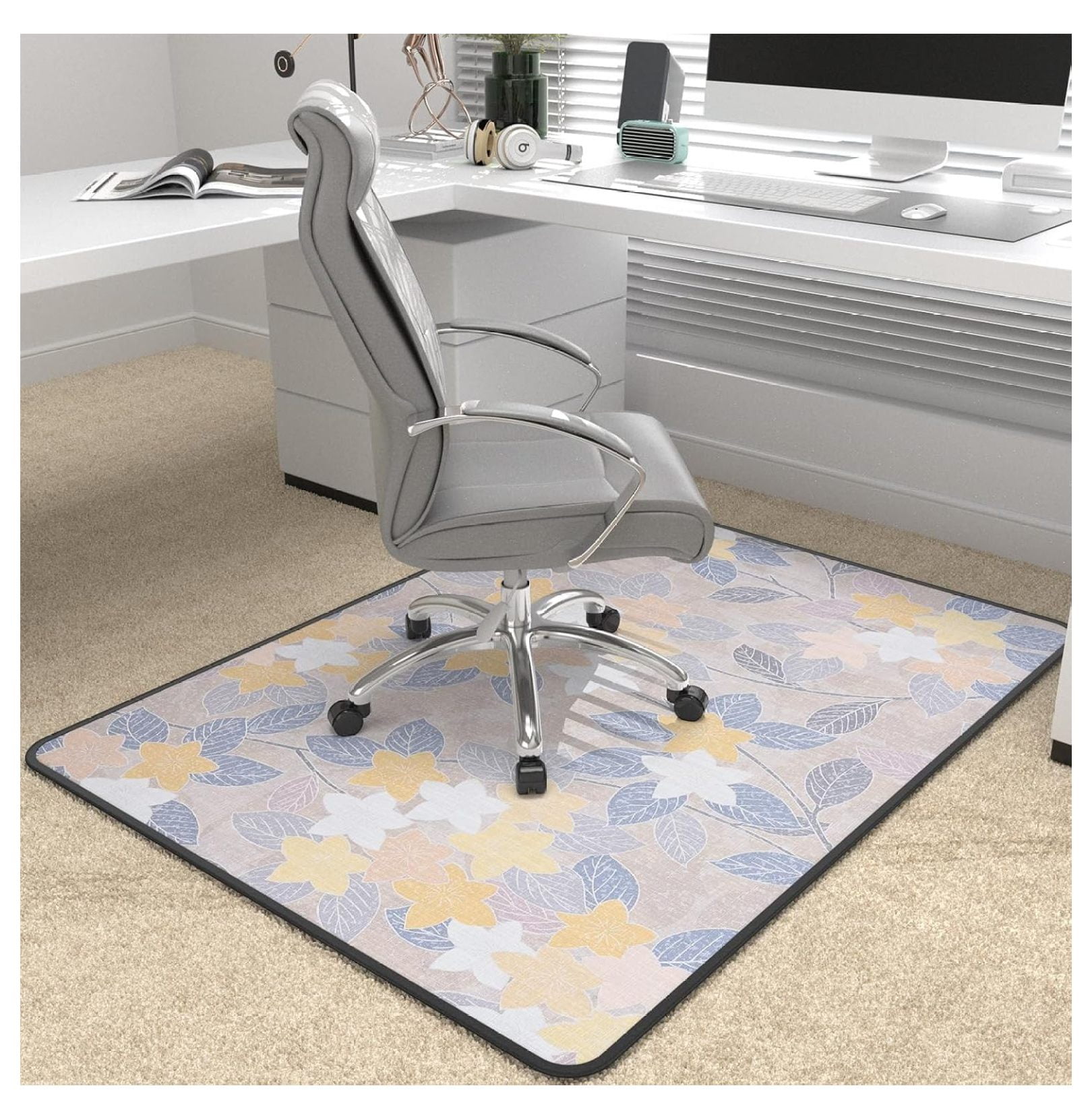 Heavy Duty Office Chair Mat for Carpet and Hardwood Floor Bohemian Desk ...