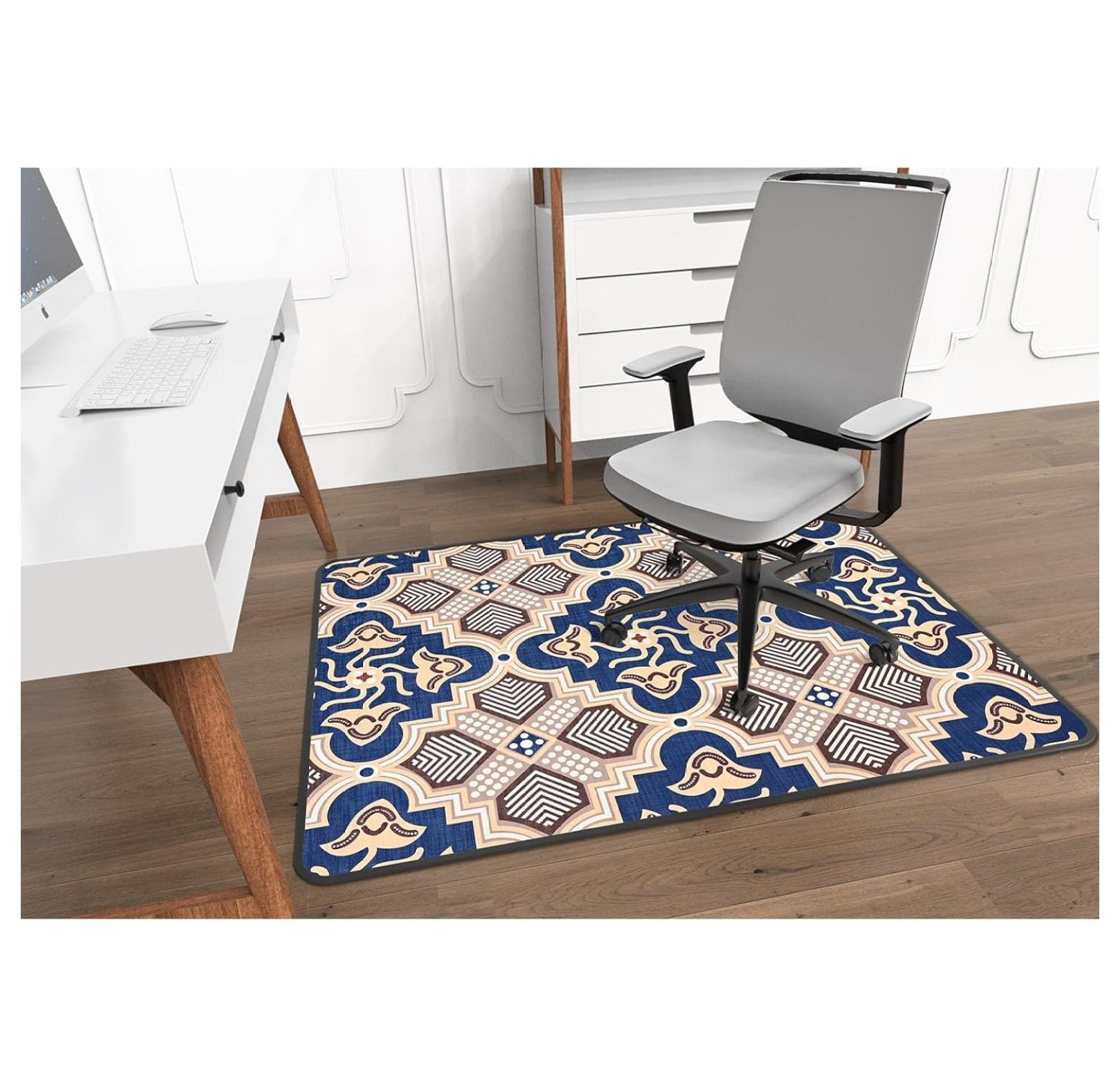 Heavy Duty Office Chair Mat for Carpet and Hardwood Floor Bohemian Desk ...