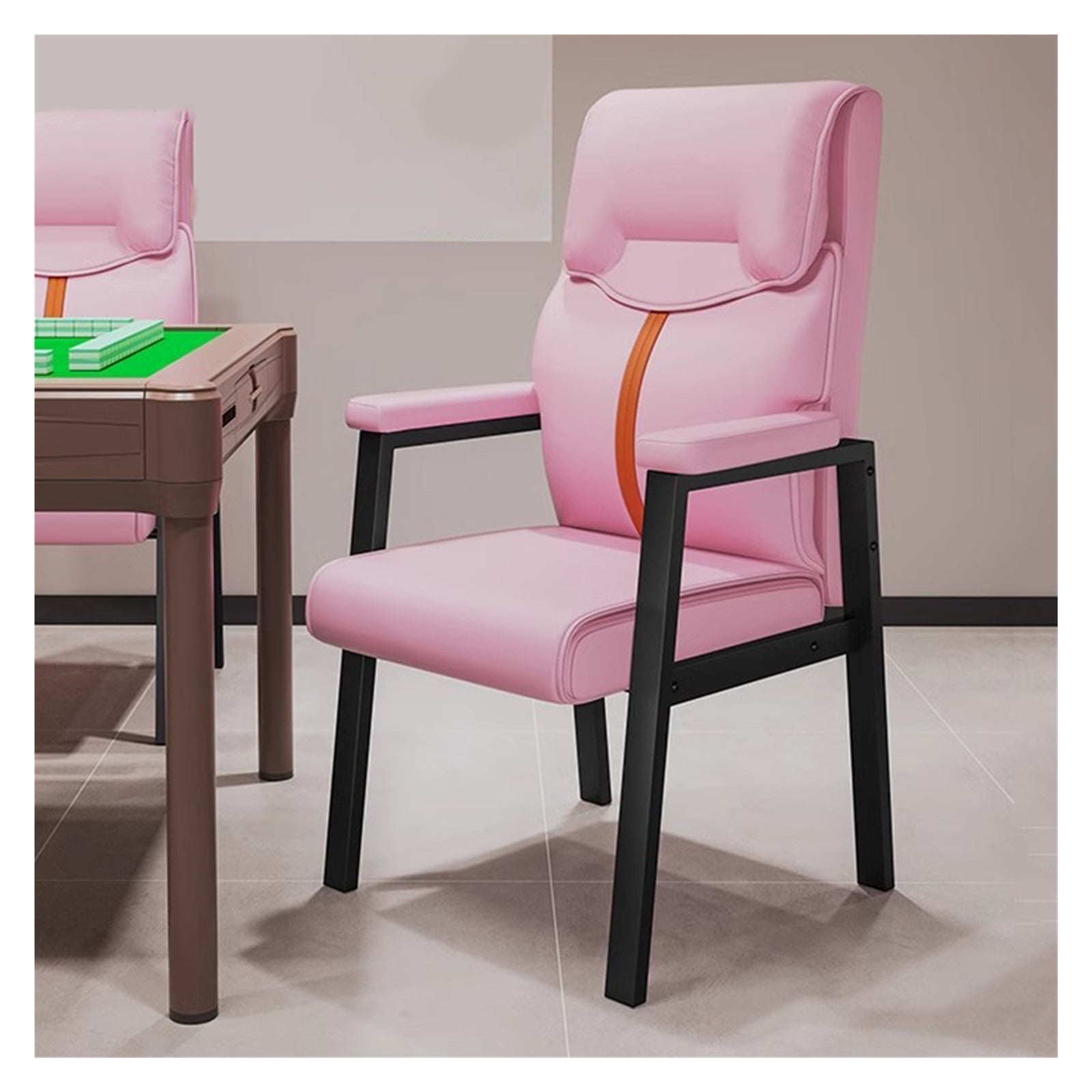 Heavy Duty Office Guest Chair Leather Reception Chair with Padded Arm ...