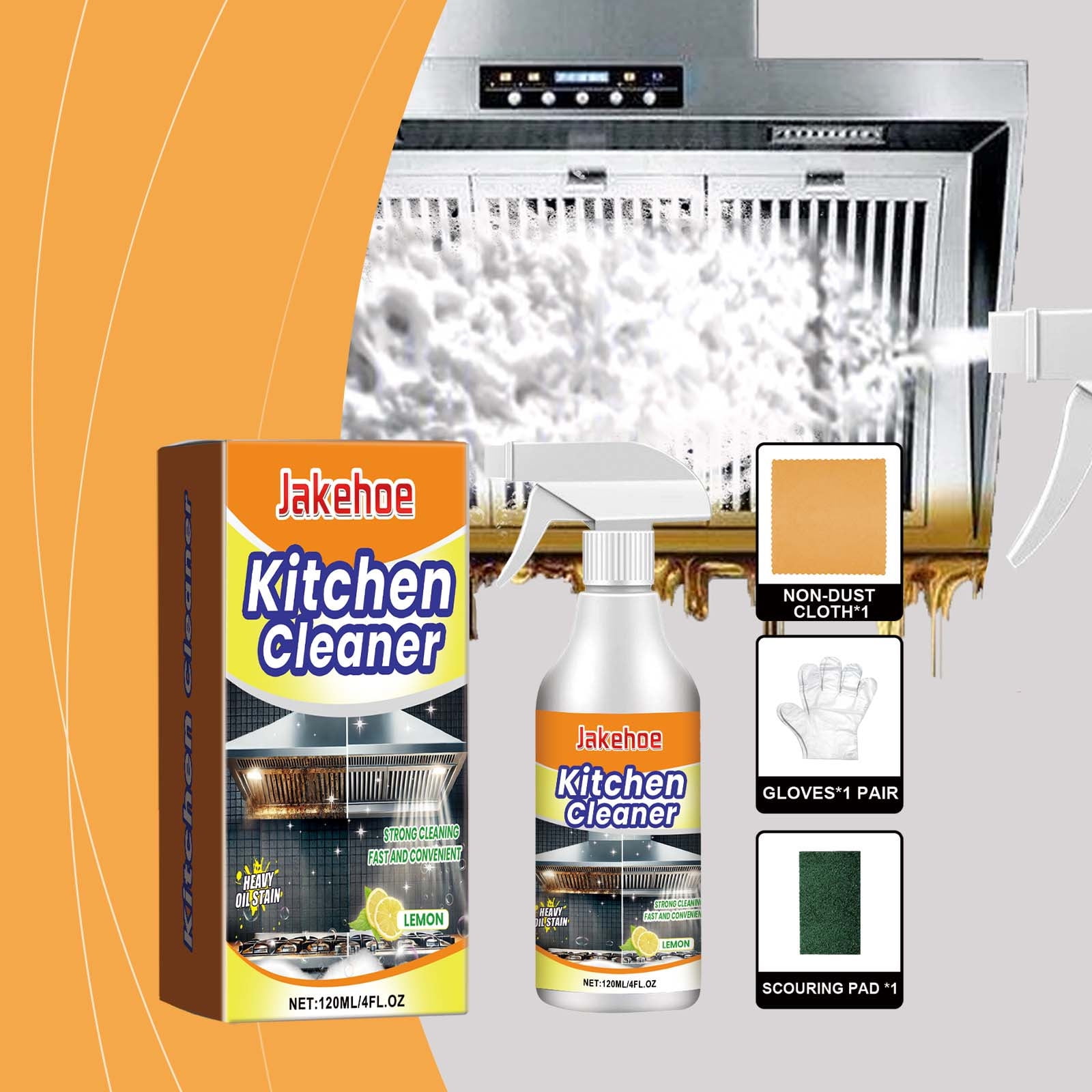 Heavy Duty Oil Degreaser, Kitchen Stain Remover, 120ml Concentrate ...