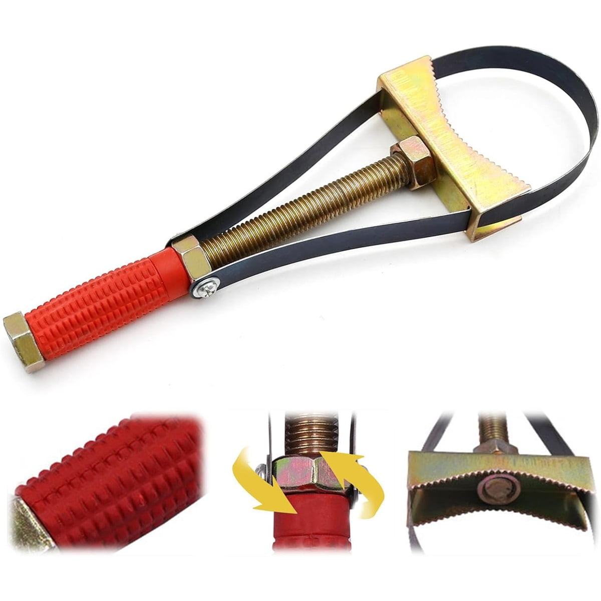 Heavy Duty Oil Filter Wrenches, Adjustable Oil Filter Wrench Removal Tool, Strap Wrench for ...
