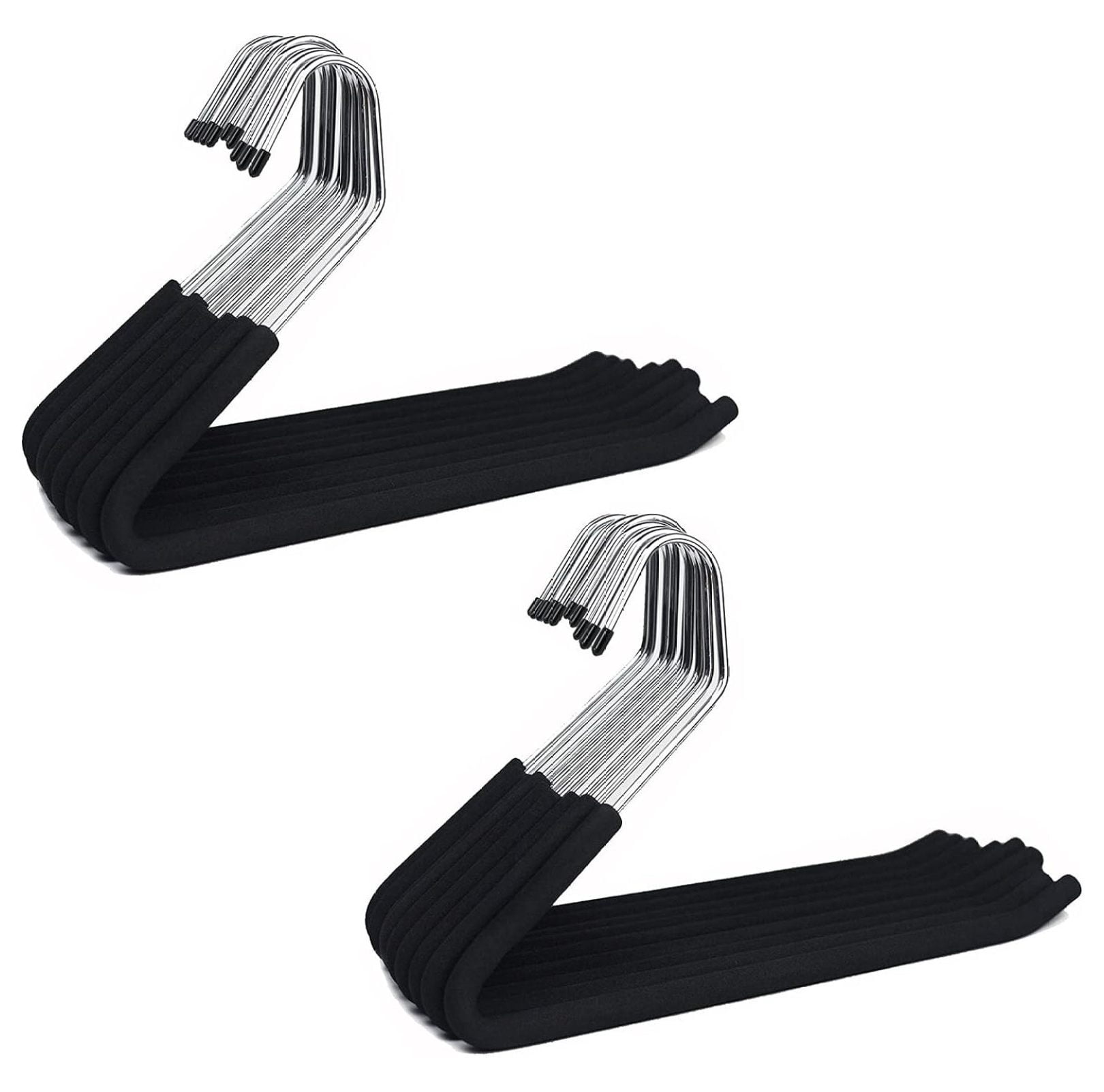 Heavy Duty Open Ended Easy Slide Chrome Trouser Hangers Organizers (20 ...