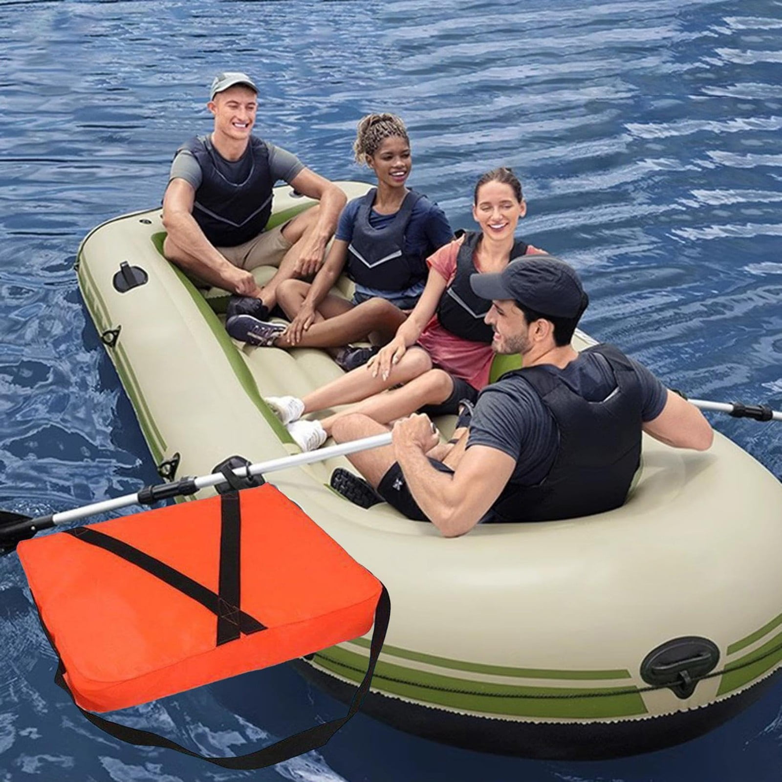 Heavy-Duty Orange Throwable PFD Cushion – Portable Boat Throwable ...