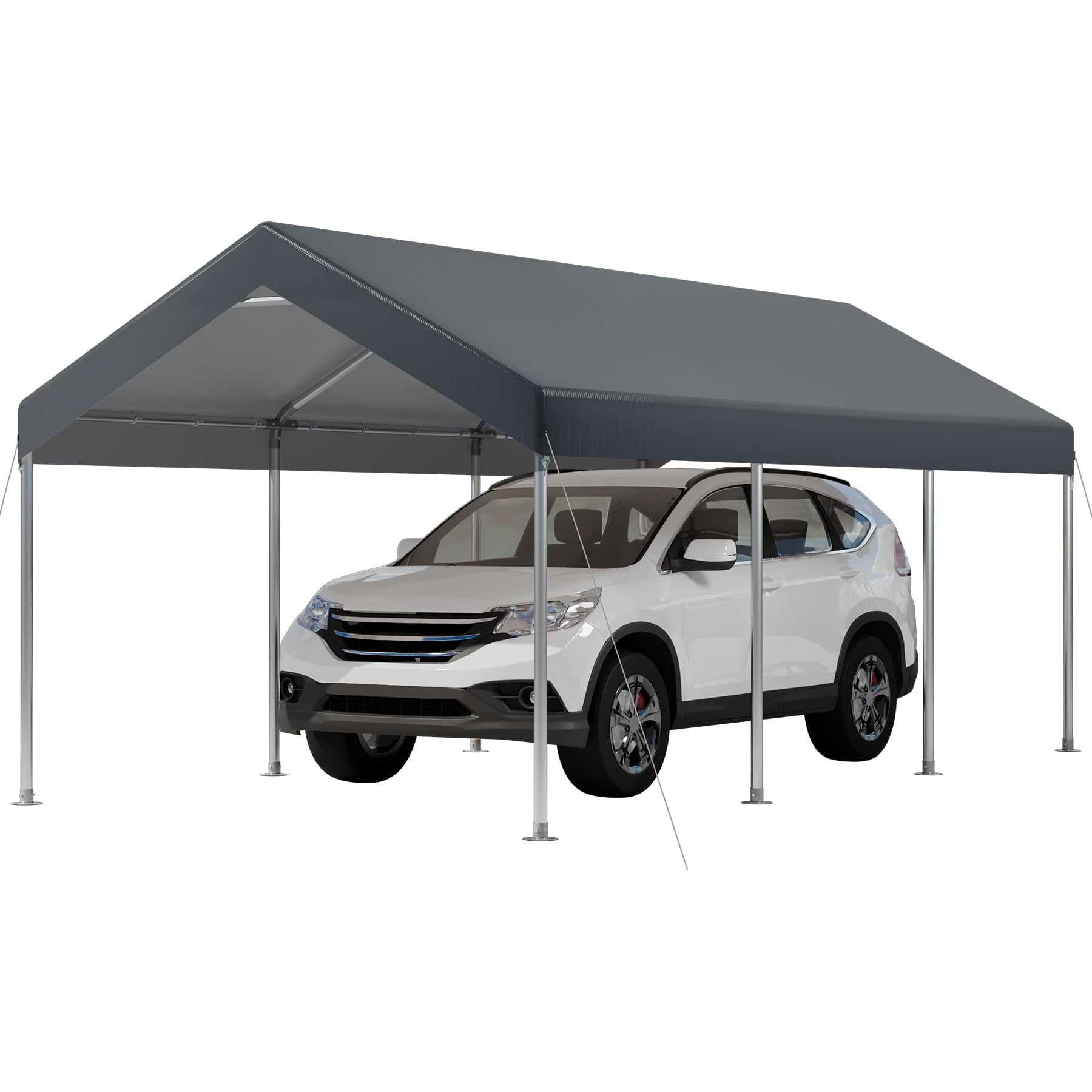 Heavy Duty Outdoor Carport, Car Canopy Portable Garage, UV Resistant ...