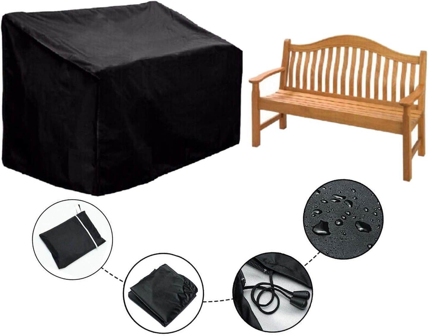 Adjustable Fit Outdoor Bench Covers, Heavy Duty Waterproof Oxford ...