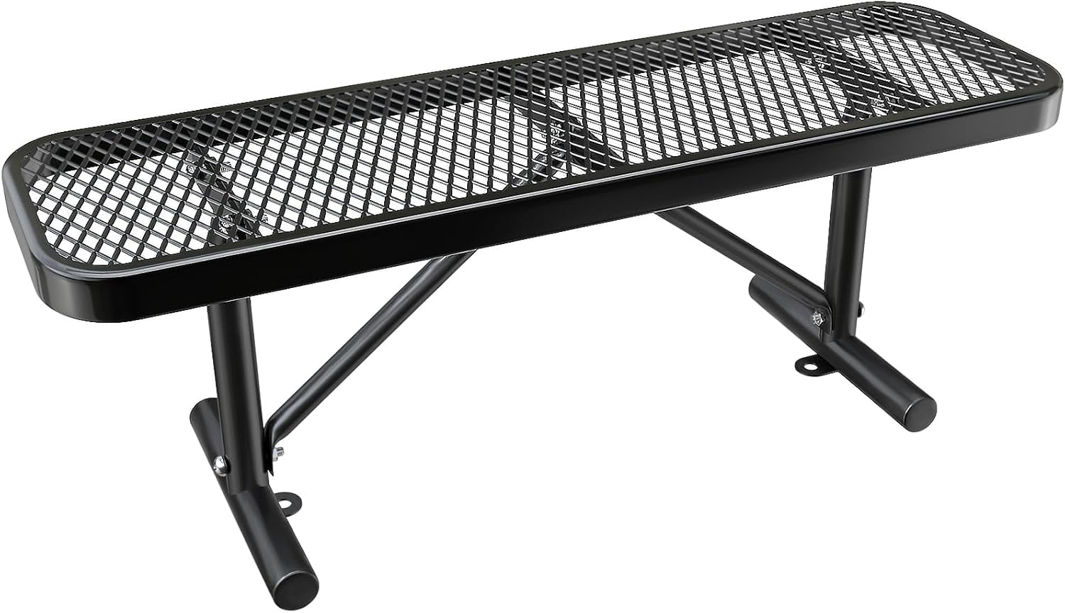 Heavy Duty Outdoor Metal Garden Park Bench, Steel Picnic Bench, Metal ...