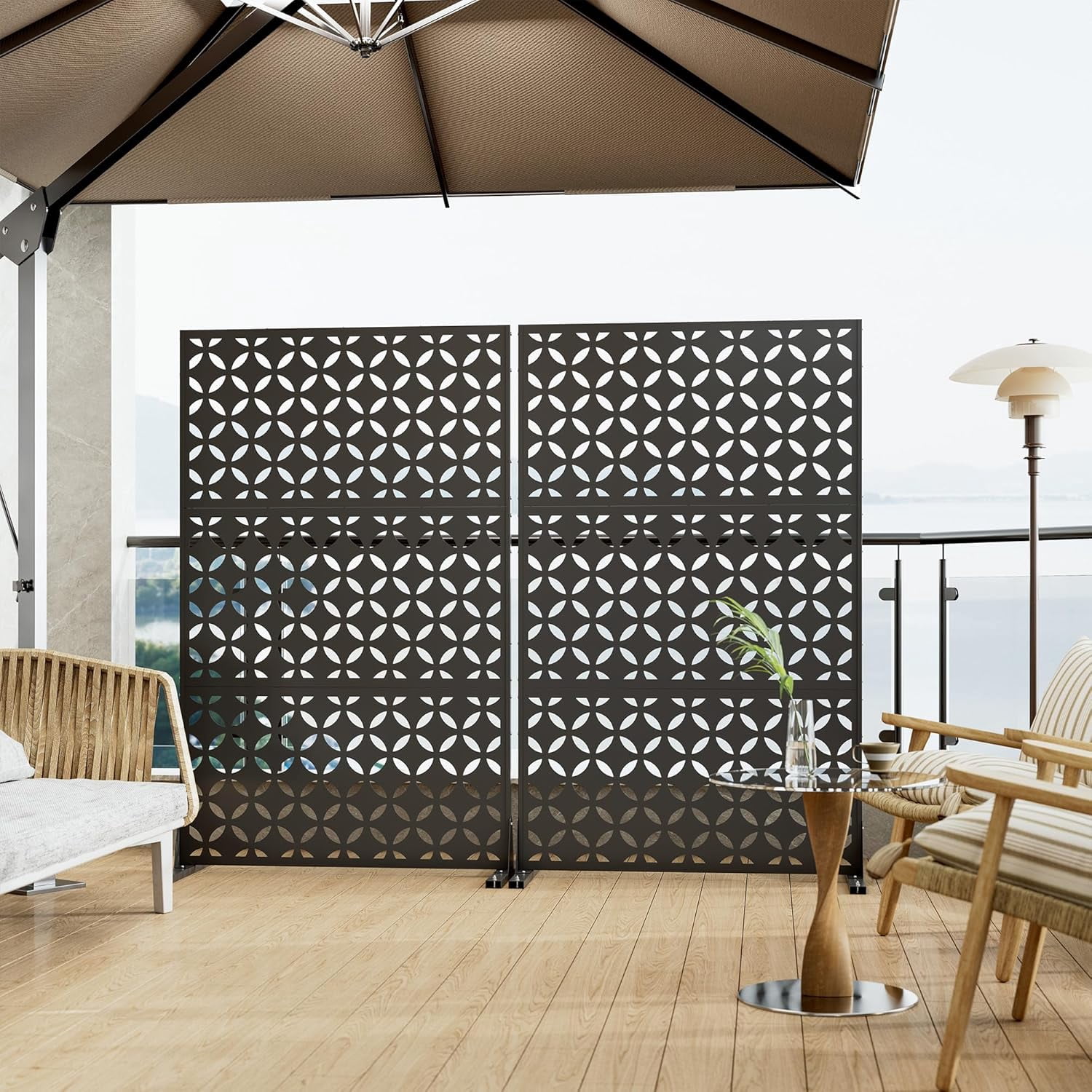 Heavy-Duty Outdoor Privacy Screen for Patio, Balcony, Backyard - 72" H ...