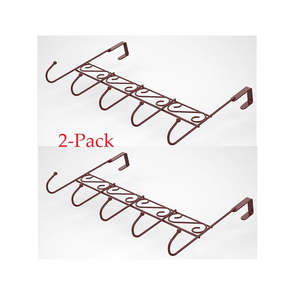 Heavy Duty Over The Door Hook Rack Hangers (2-Pack) 8.8' Tall Metal ...